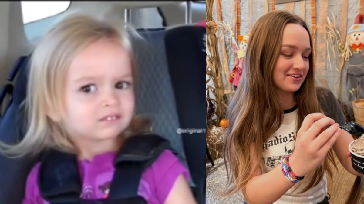 Así luce hoy la niña del meme viral de la mirada extrañada que muchos ...