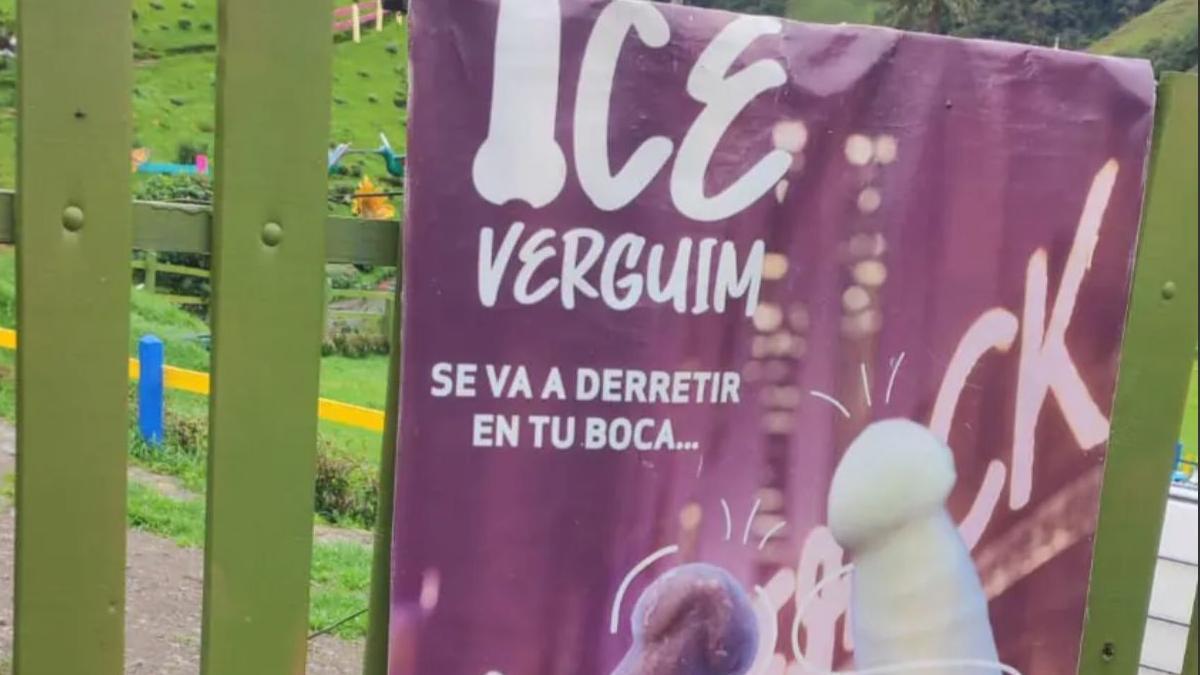 Polémica por sugestiva publicidad de helados en el Valle de Cocora, en ...