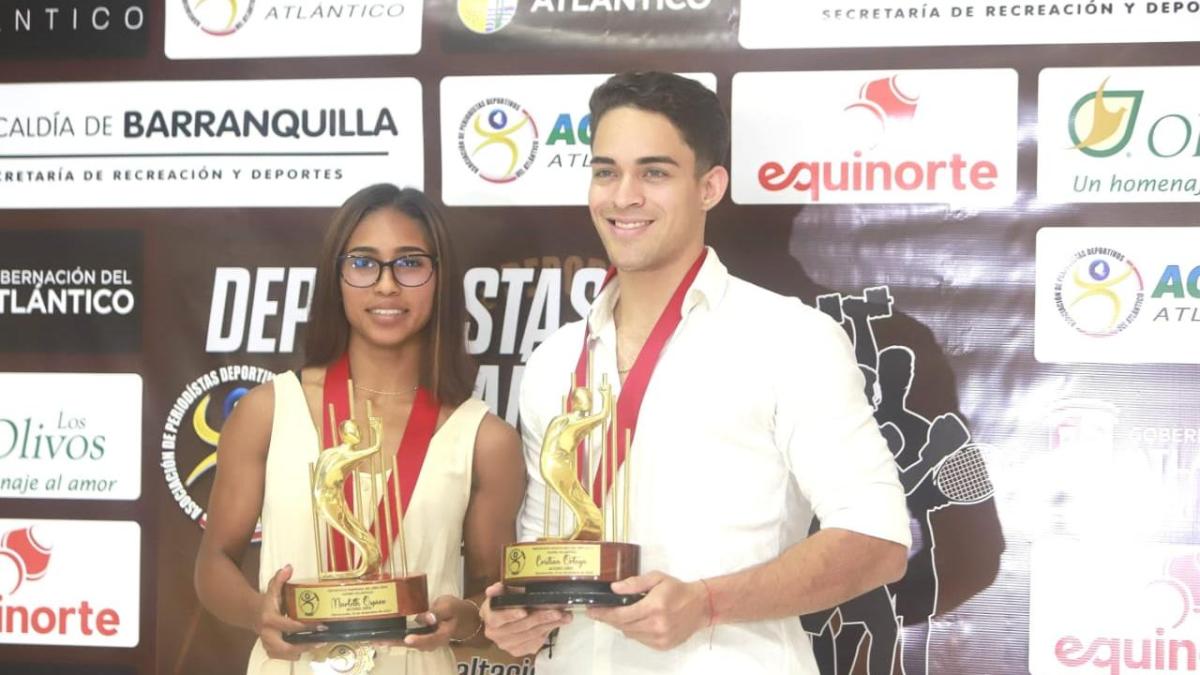 Cristian Ortega y Marleth Ospino, Deportistas del año de Acord Atlántico