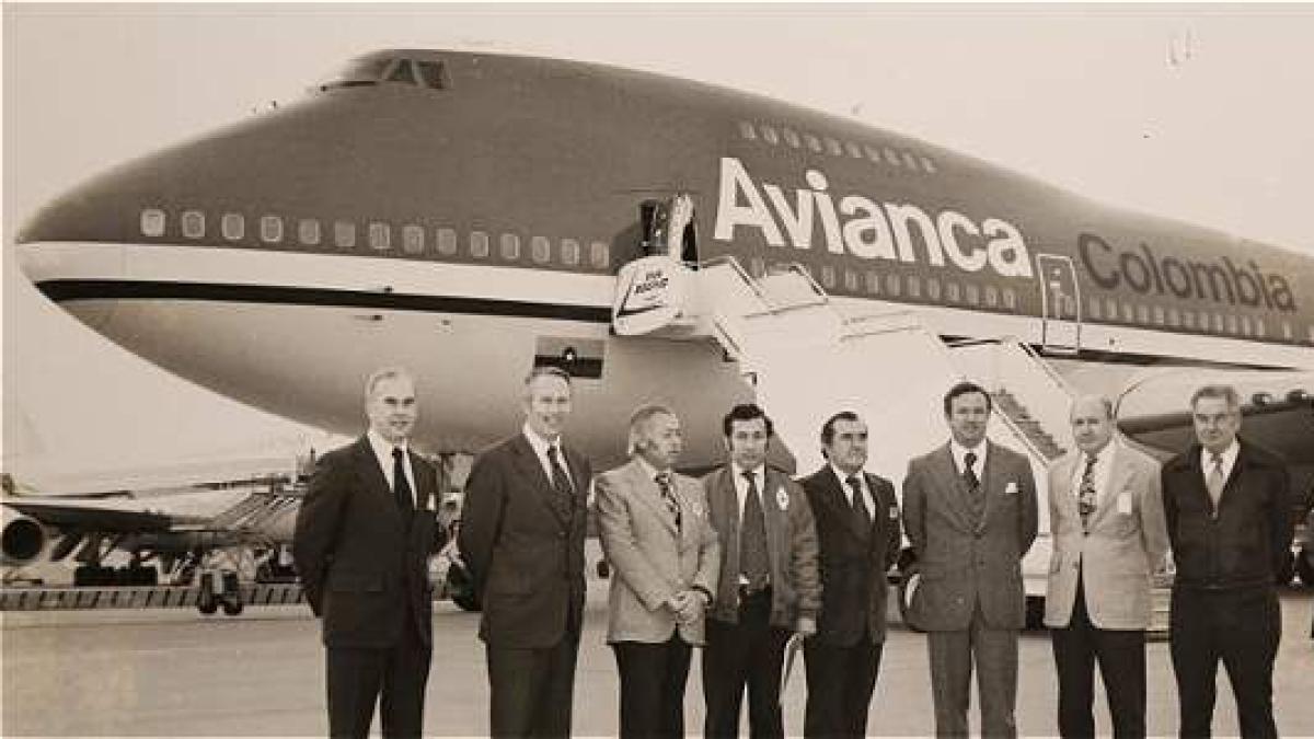 La llegada del primer Boeing 747 a Colombia