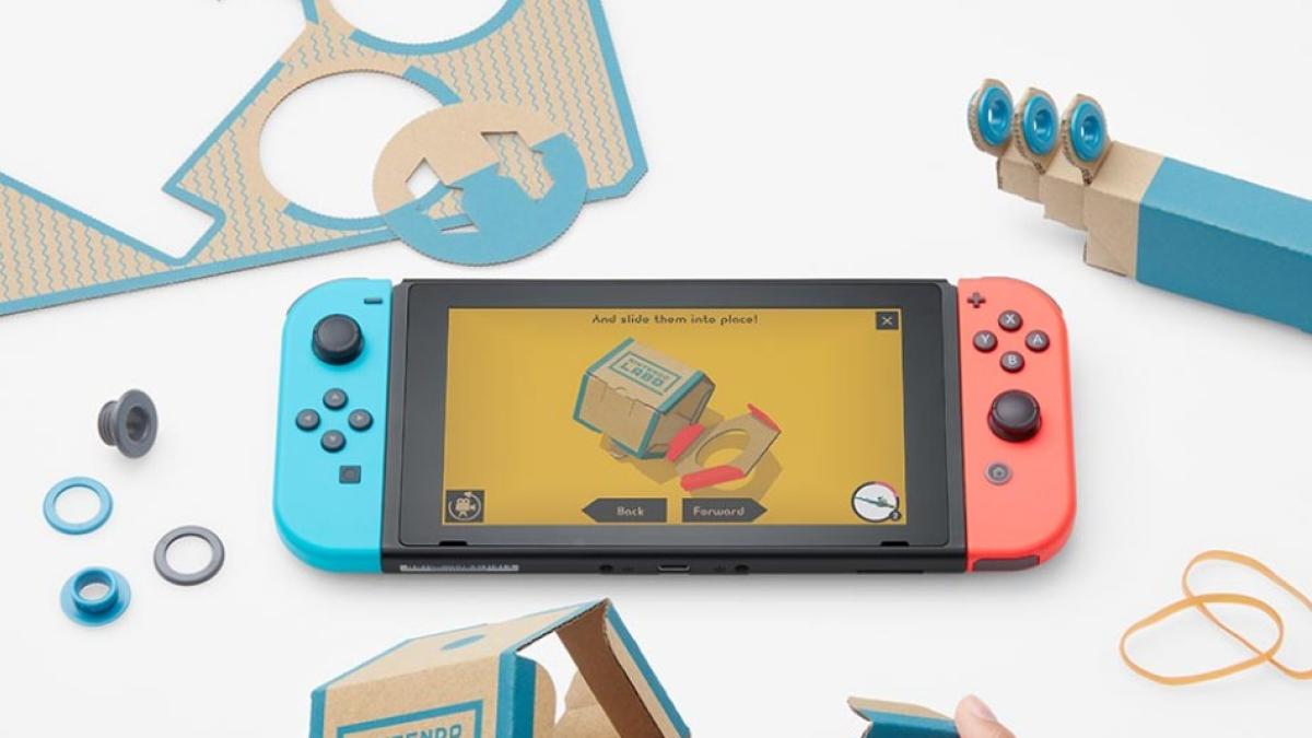 Los accesorios de cartón de Nintendo para la consola Switch