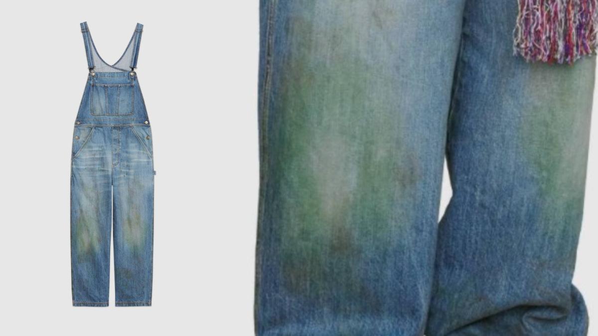 Critican a Gucci por vender overol manchado de pasto a 1.400 dólares