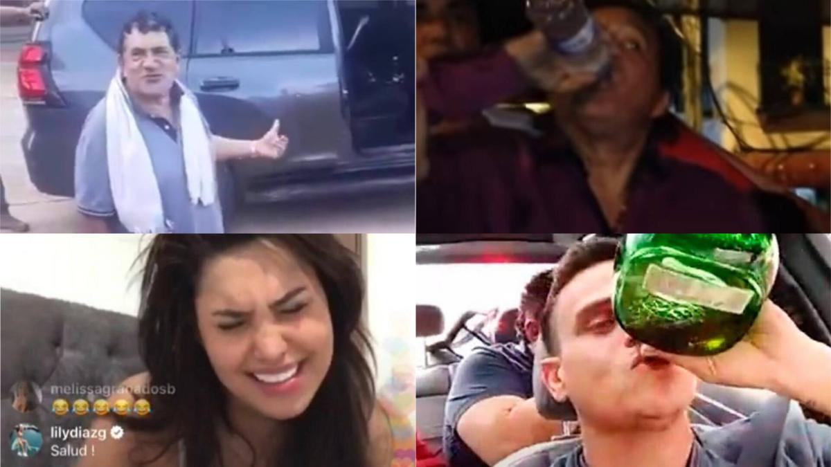 Cantante Poncho Zuleta y otros artistas vallenatos borrachos