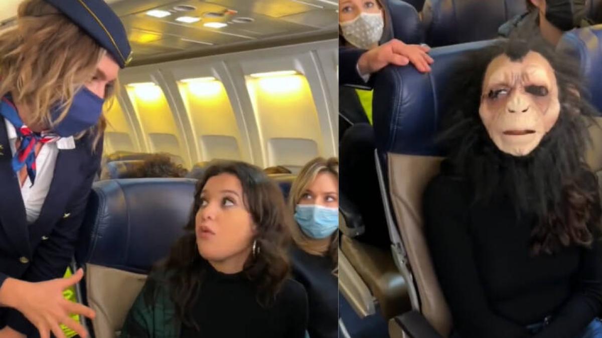 Ella es Lady Chango, la mujer que usó una máscara de mono como tapabocas