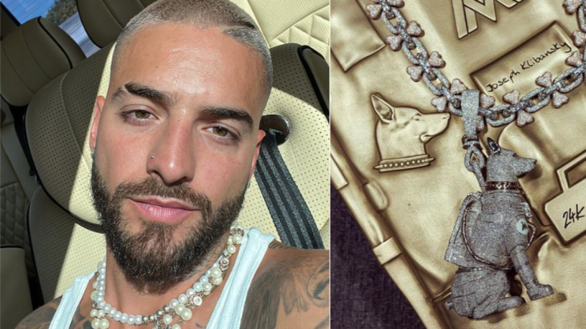 Maluma muestra su cadena de diamantes inspirada en su perro
