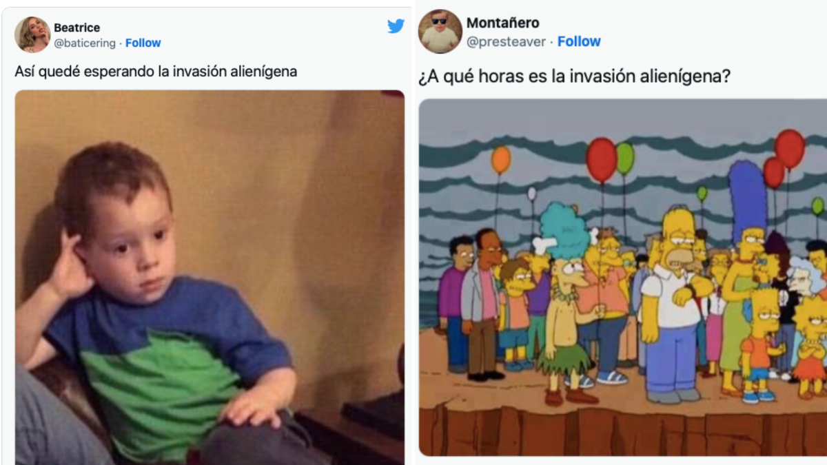 Invasión alienígena: los memes de la predicción del viajero en el tiempo