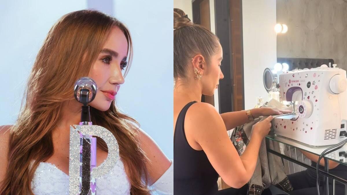 Paola Jara muestra cómo le arregla la ropa a Jessi Uribe en máquina de ...
