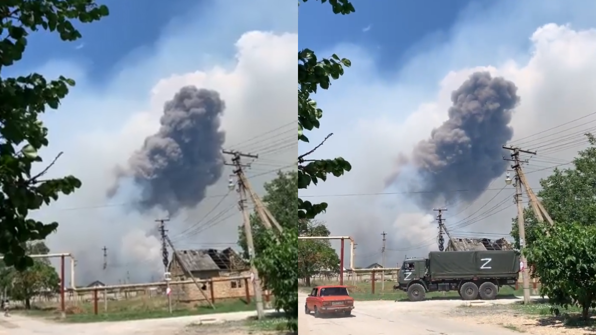 Crimea: ataque con drones provoca explosiones en un arsenal de munición
