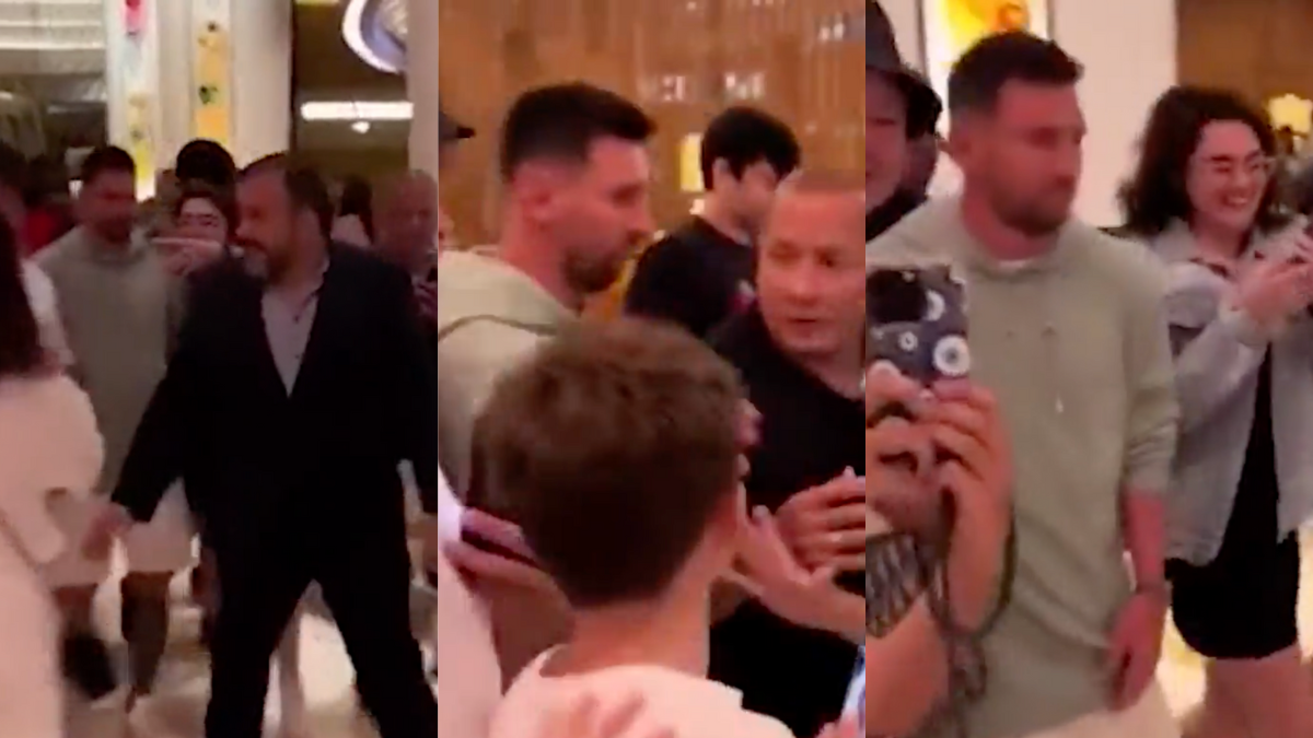 Video de incómodo momento que pasó Lionel Messi en un shopping de Miami