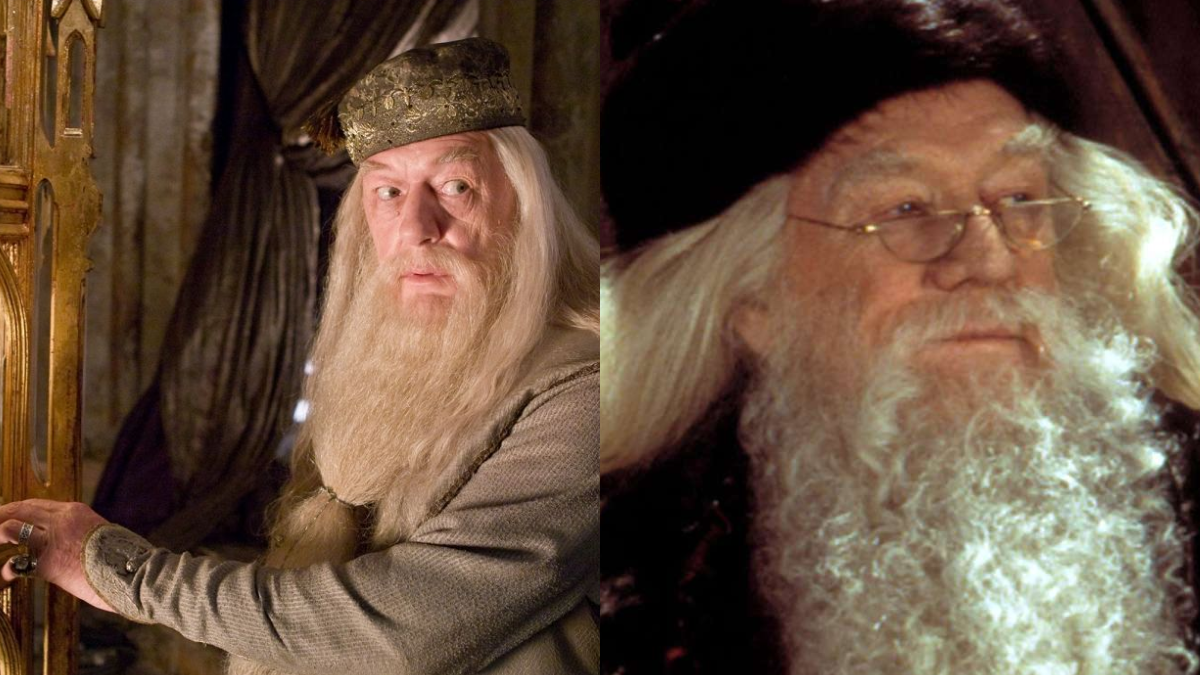 Las dos caras que tuvo Dumbledore en el cine: Michael Gambon y Richard ...