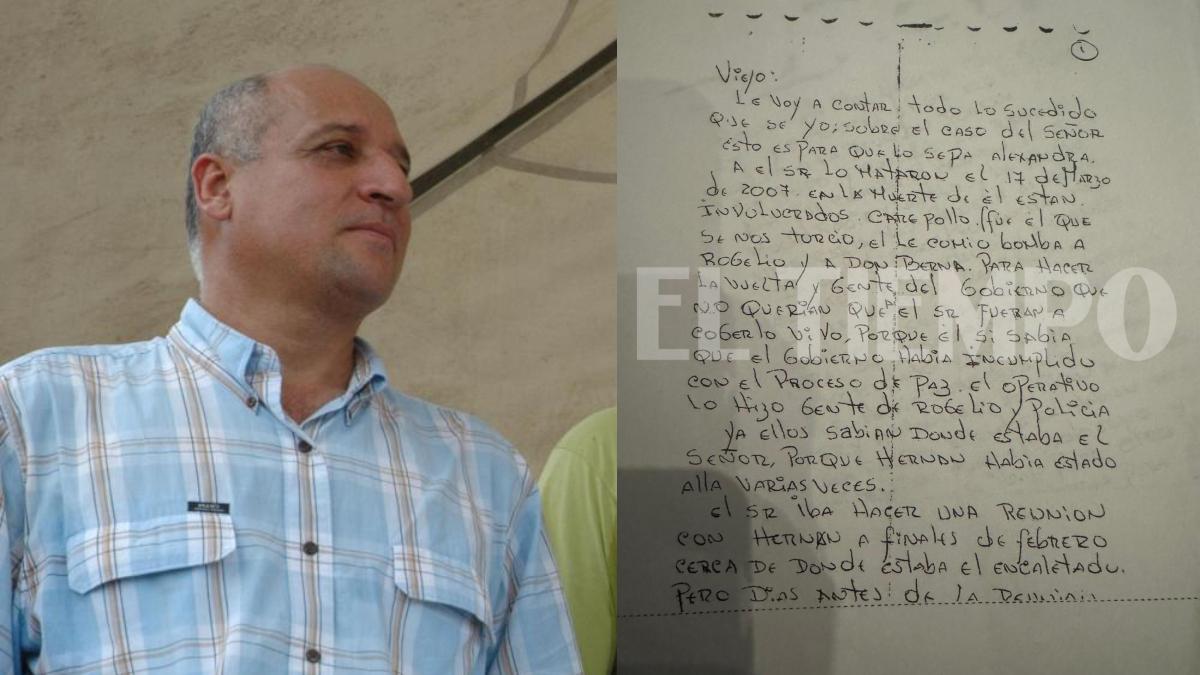 Esta es la carta secreta de alias Gordo Pepe que reconstruye el ...