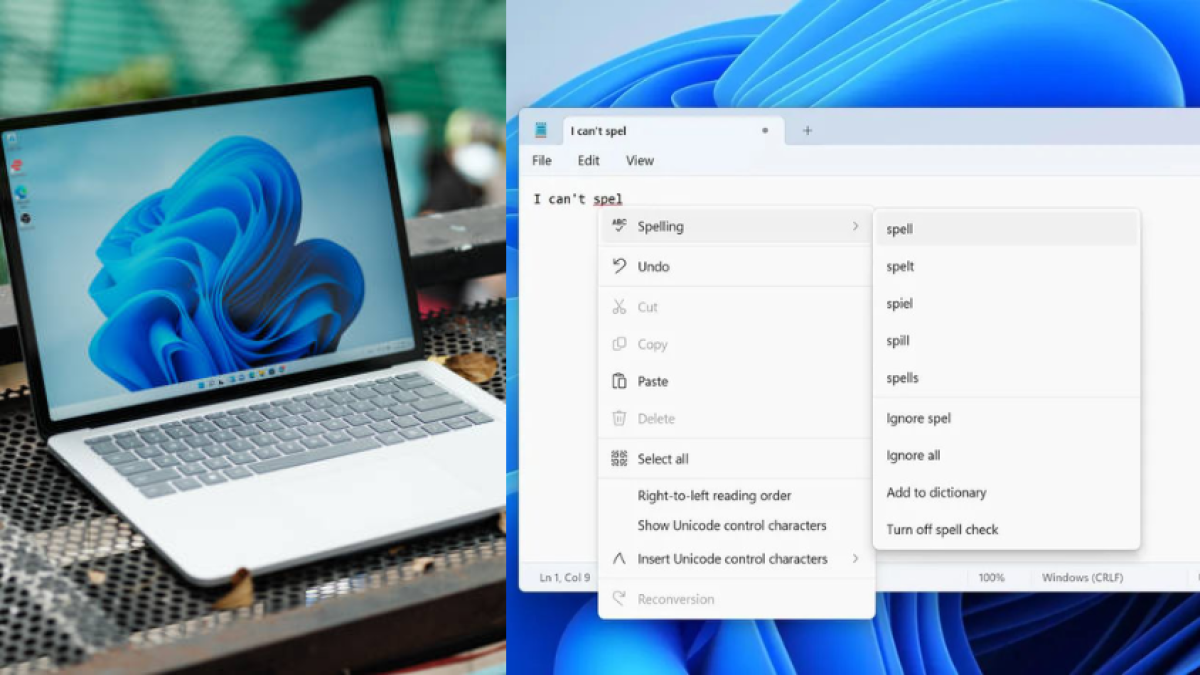 El Bloc de notas de Windows 11 estrena un corrector ortográfico y ...