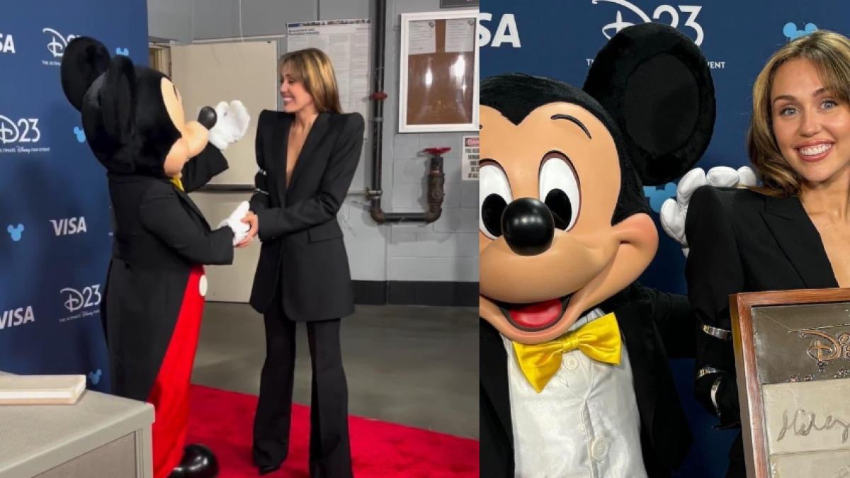 Miley Cyrus recibe el premio ‘Disney Legends Award’ de las manos del ...