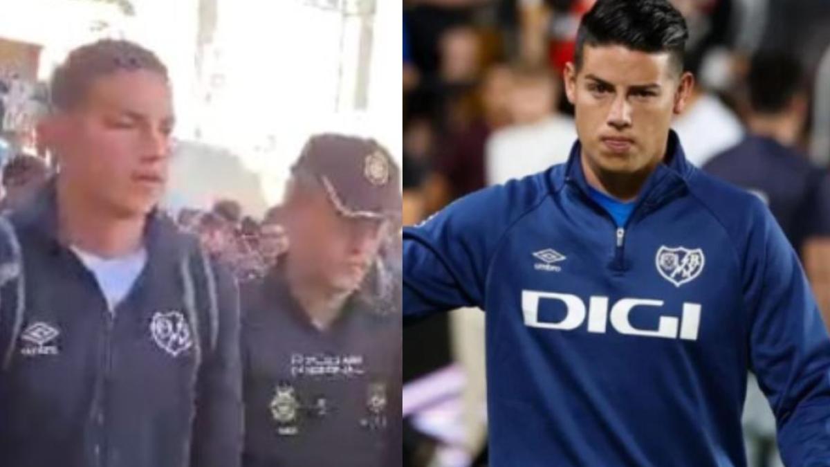 Atacan a James Rodríguez por 'feo gesto' en España: llegó con policía a ...