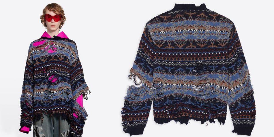 Balenciaga vende saco 'roto' por más de mil euros