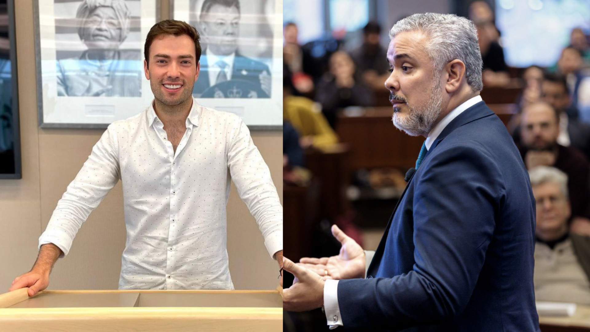 Ivan Duque y Esteban Santos: la foto de su encuentro en Harvard