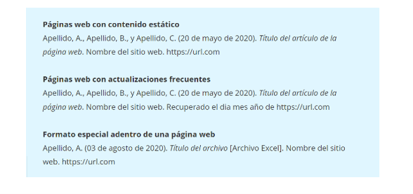 Cómo citar en APA una página web
