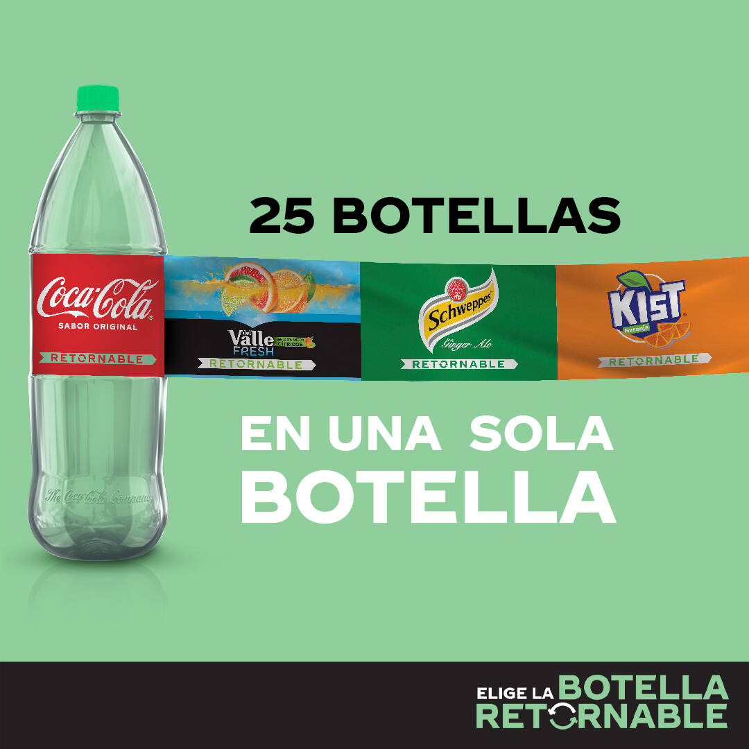 Coca-Cola crea una botella retornable universal para frenar los residuos