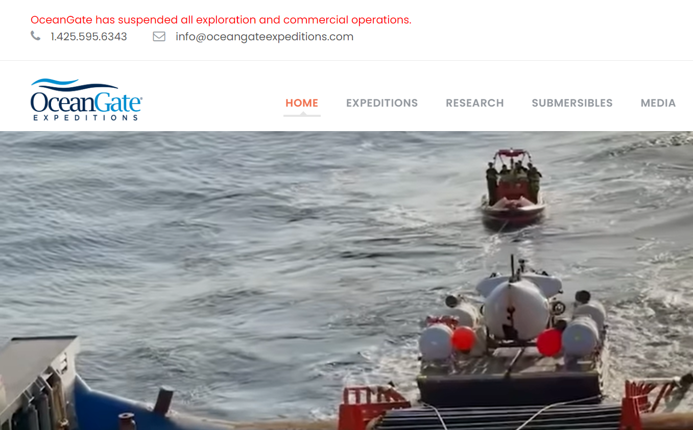 OceanGate suspende todas sus expediciones tras la tragedia del Titán
