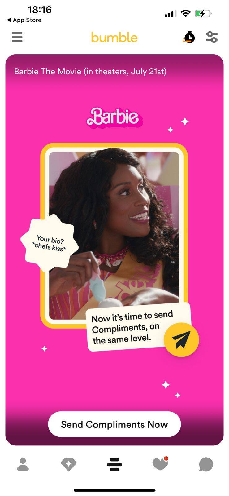 Bumble: cómo es la nueva función con personajes de 'Barbie', la película