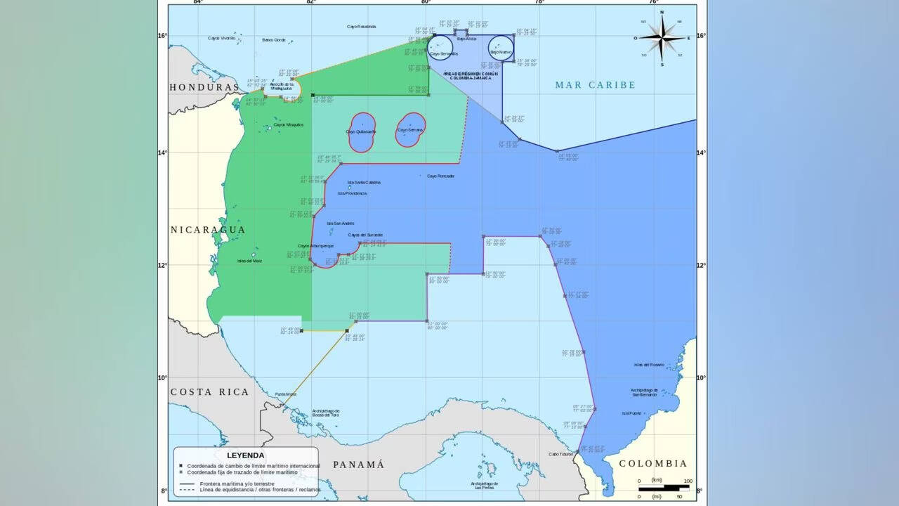 Así quedó el mapa de Colombia tras el fallo de la Haya sobre Nicaragua