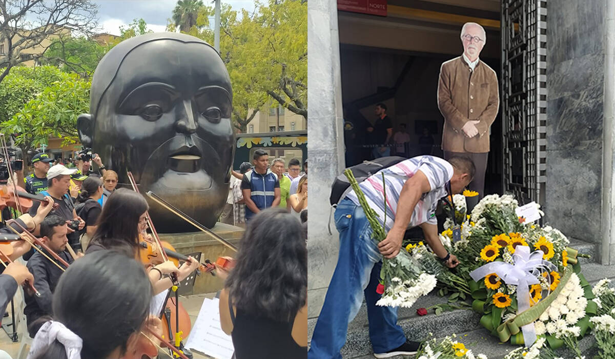 Fernando Botero: homenaje con flores y música en Plaza Botero