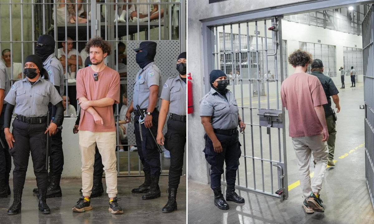 Luisito Comunica visita cárcel de máxima seguridad de El Salvador