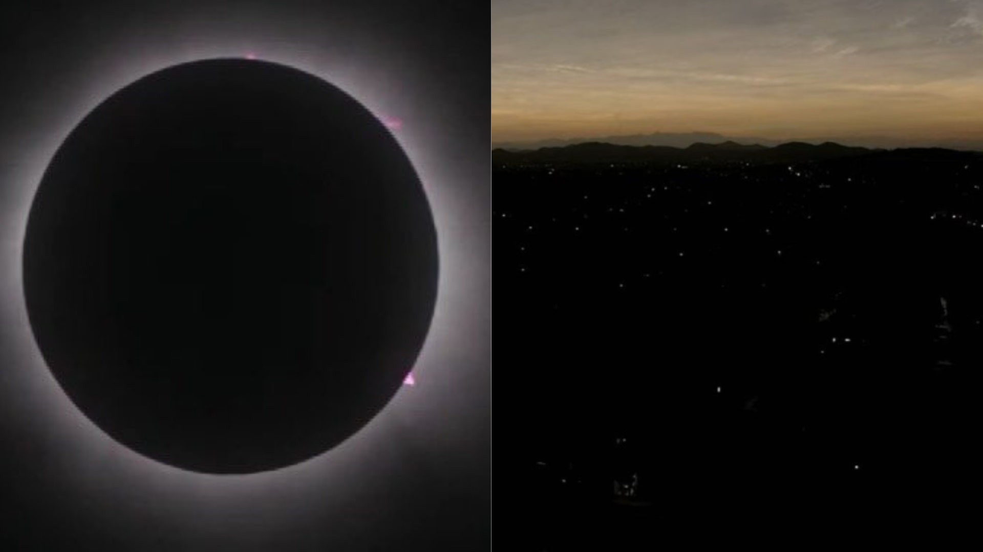 Eclipse solar total 2024: las impactantes imágenes del fenómeno astronómico