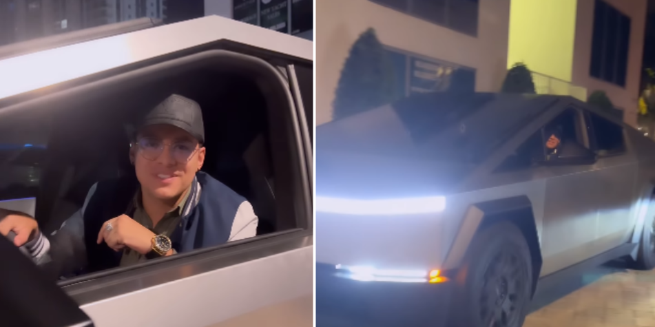 Yeison Jiménez compró el futurista Tesla Cybertruck: así paseó el carro ...