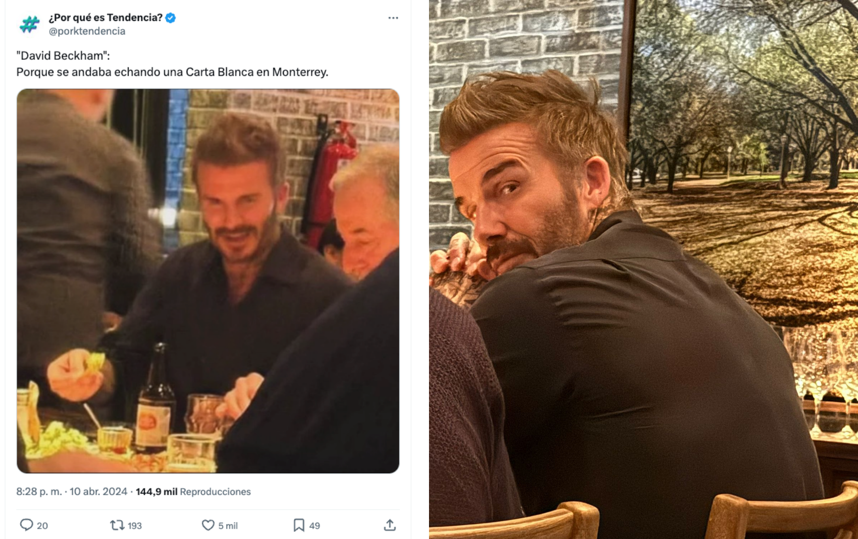 Captan a David Beckham tomándose una Carta Blanca en Monterrey y surgen ...