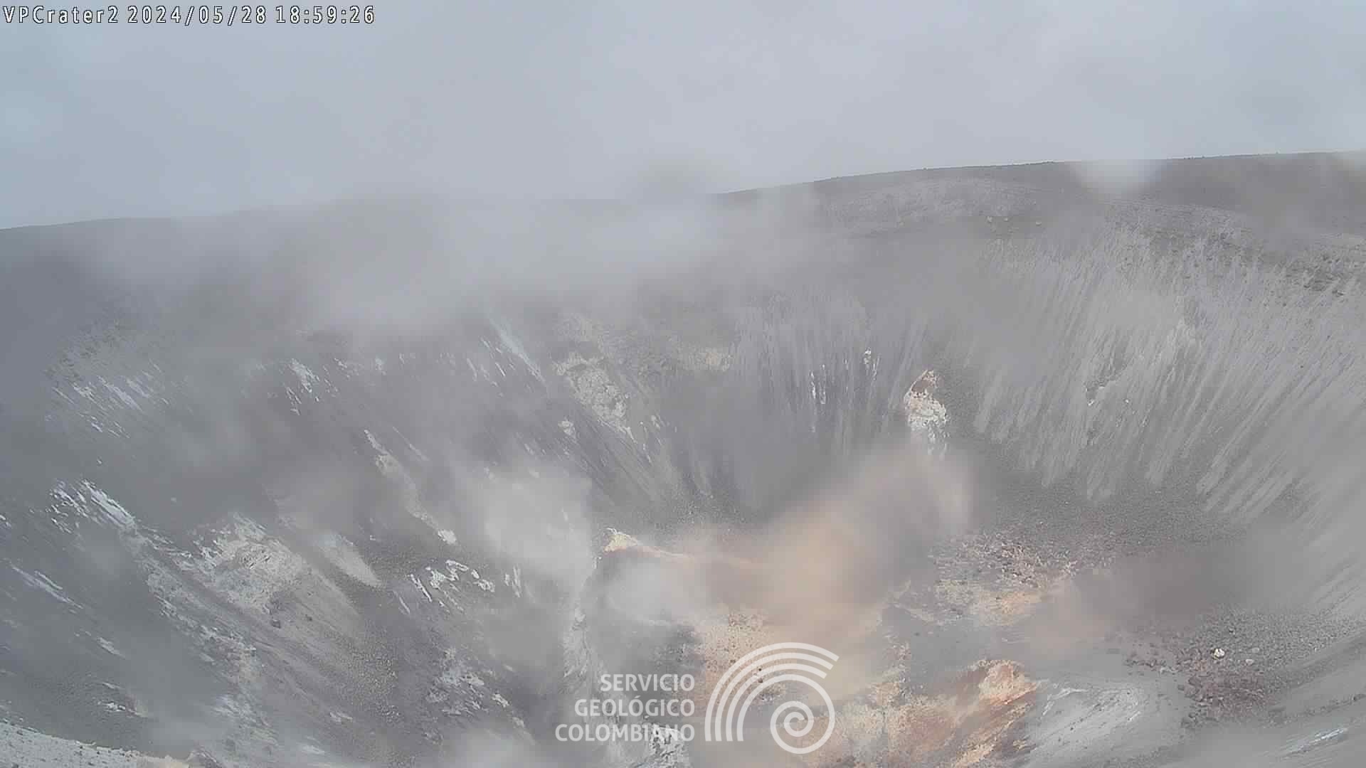 Así se ve el cráter del volcán Puracé: SGC explica por qué tiene una ...