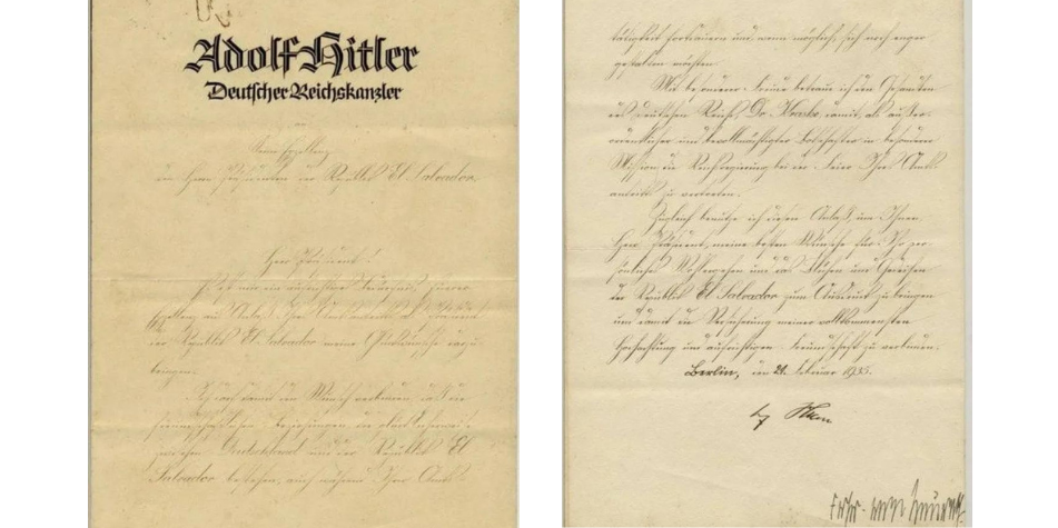 El día que Hitler envió una carta a un presidente de Latinoamérica ...