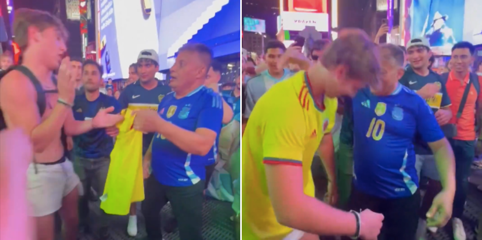 Argentino intercambió camiseta con colombiano y perdió su camiseta 'original' de Messi