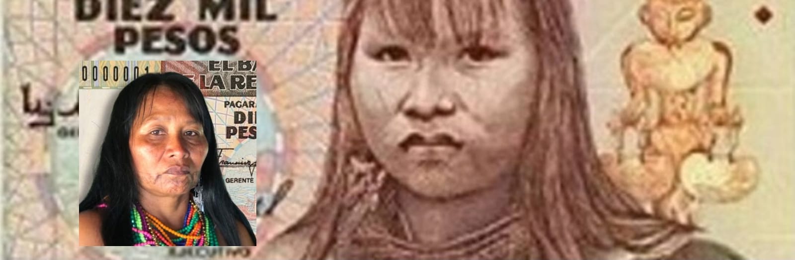La mujer emberá que fue la imagen de antiguos billetes de $10.000 vive ...