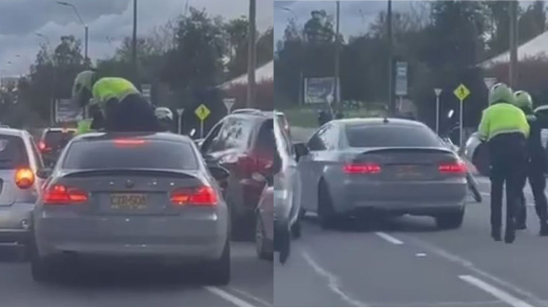 Video| Conductor de BMW se le escapó a la Policía al menos tres veces y ...