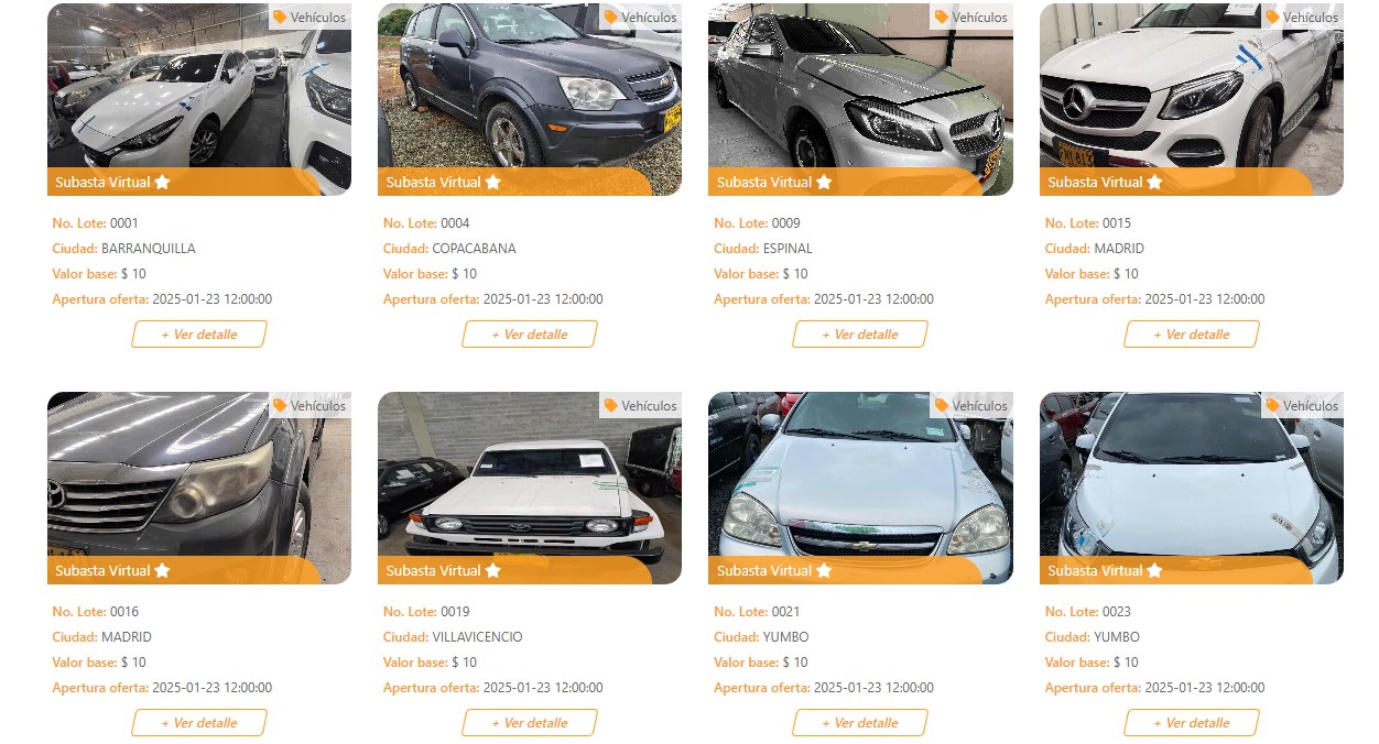 Subasta de carros, camionetas y motos de la SAE con depósitos desde ...