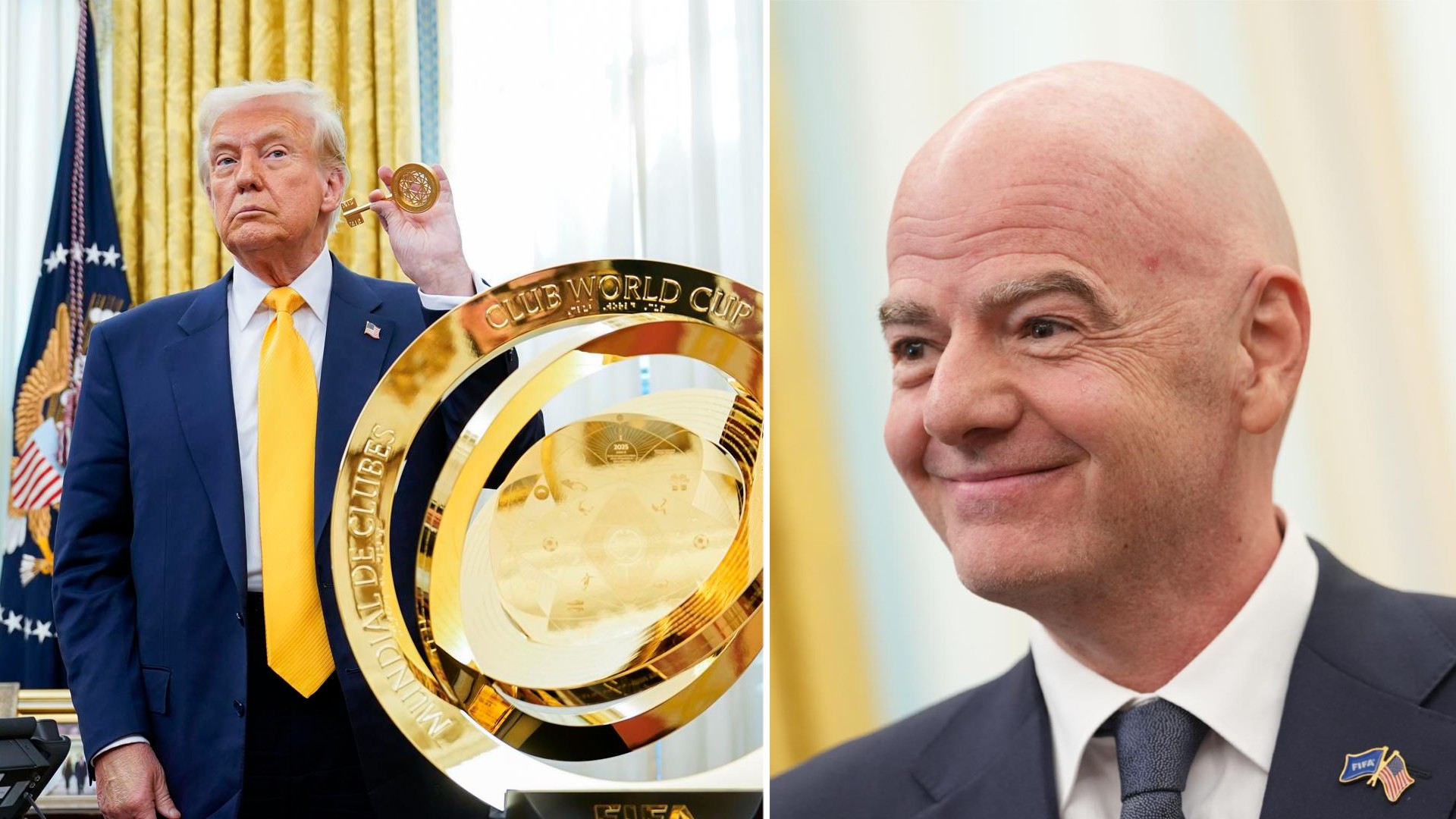 Video | Presidente Donald Trump vaciló a Gianni Infantino tras la llegada del Mundial de Clubes ...