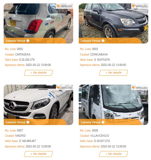 Hay nueva subasta de carros, camionetas y motos de la SAE para mayo de ...