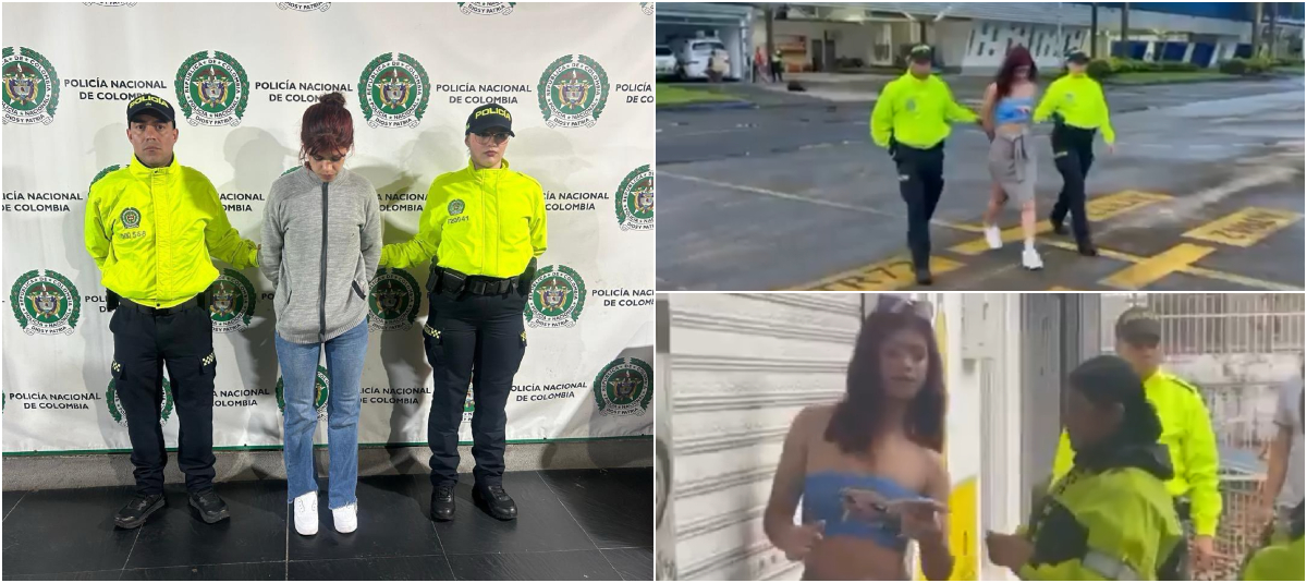 Estas son las primeras imágenes de la captura de Katerine Andrea Martínez, implicada en el ...