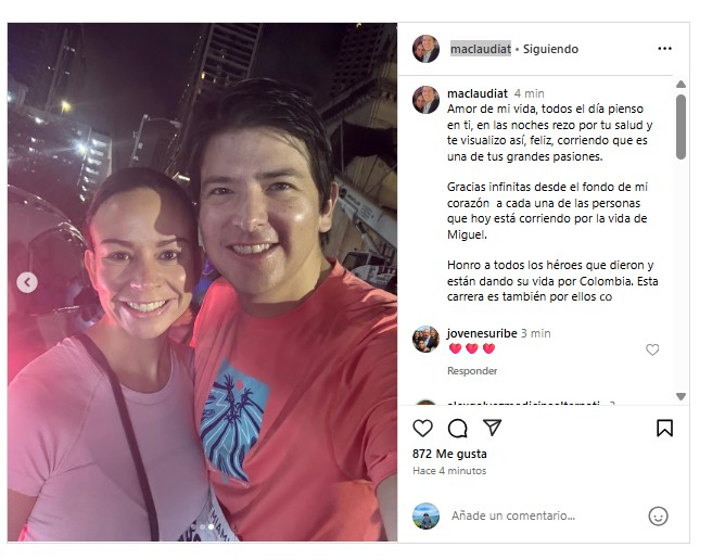 Esposa de Miguel Uribe comparte sentido mensaje y video al cumplirse casi un mes del atentado ...